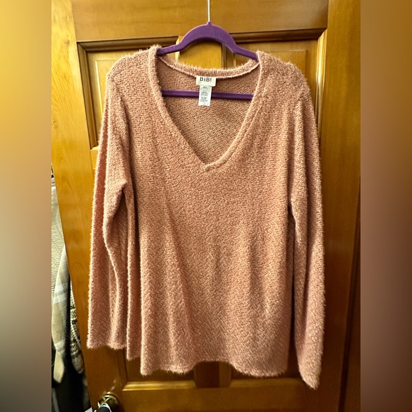 BiBi | Sweaters | Light Peachy Pink Bibi V Neck Sweater | Poshmark